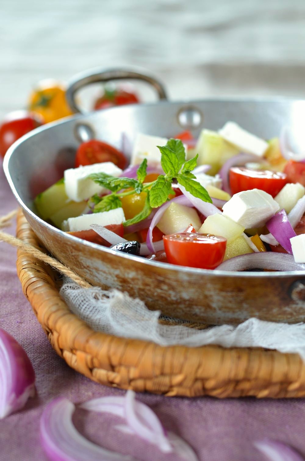 Salade à la grecque {maison} - Recette - Tangerine Zest
