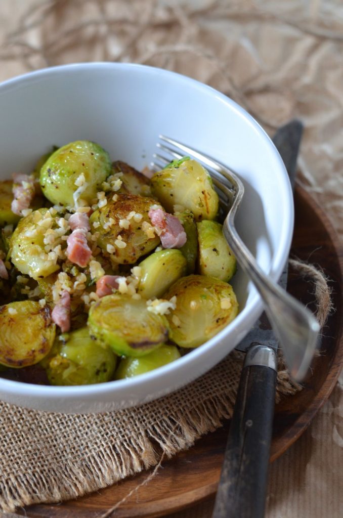 Salade de choux de Bruxelles et lardons - Recette - Tangerine Zest