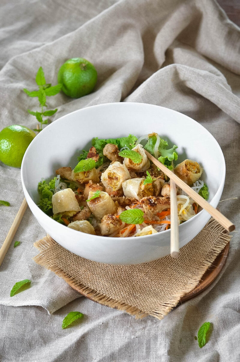 Bo bun au poulet {salade asiatique} - Recette facile