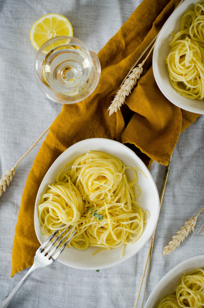 Pâtes au citron, parmesan et piment - Recette facile