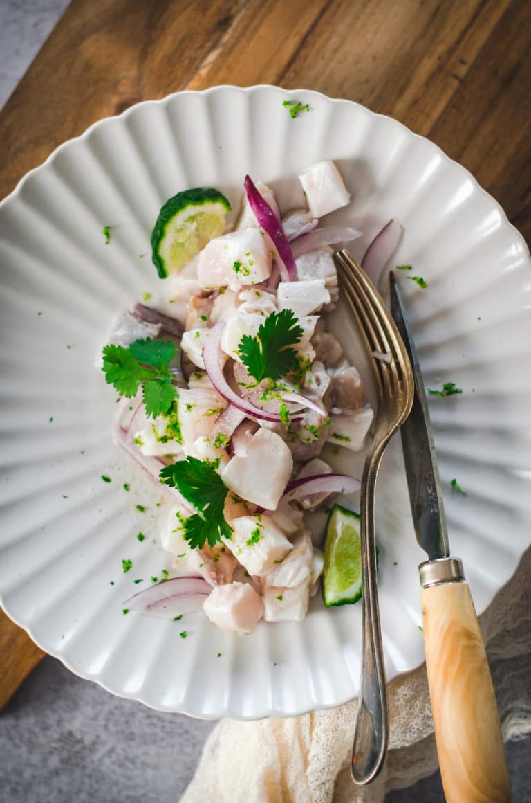 Ceviche de Cabillaud et Lieu noir - Recette - Tangerine Zest