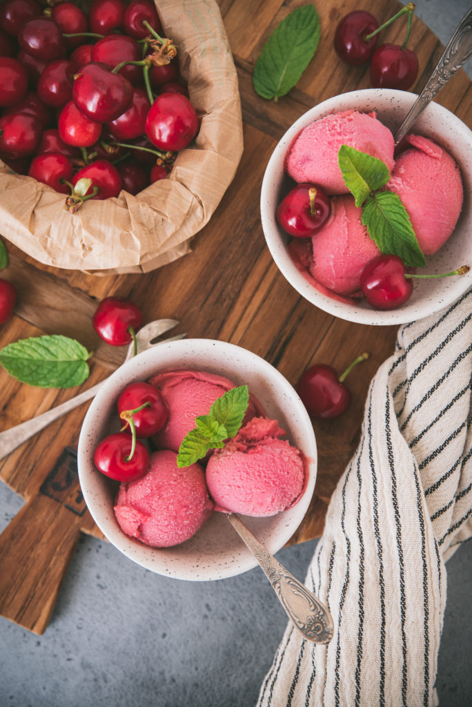 Homemade Cherry Sorbet Recipe - Tangerine Zest