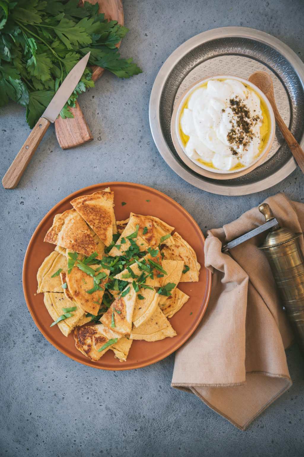 Galette à la farine de pois chiche - Recette - Tangerine Zest