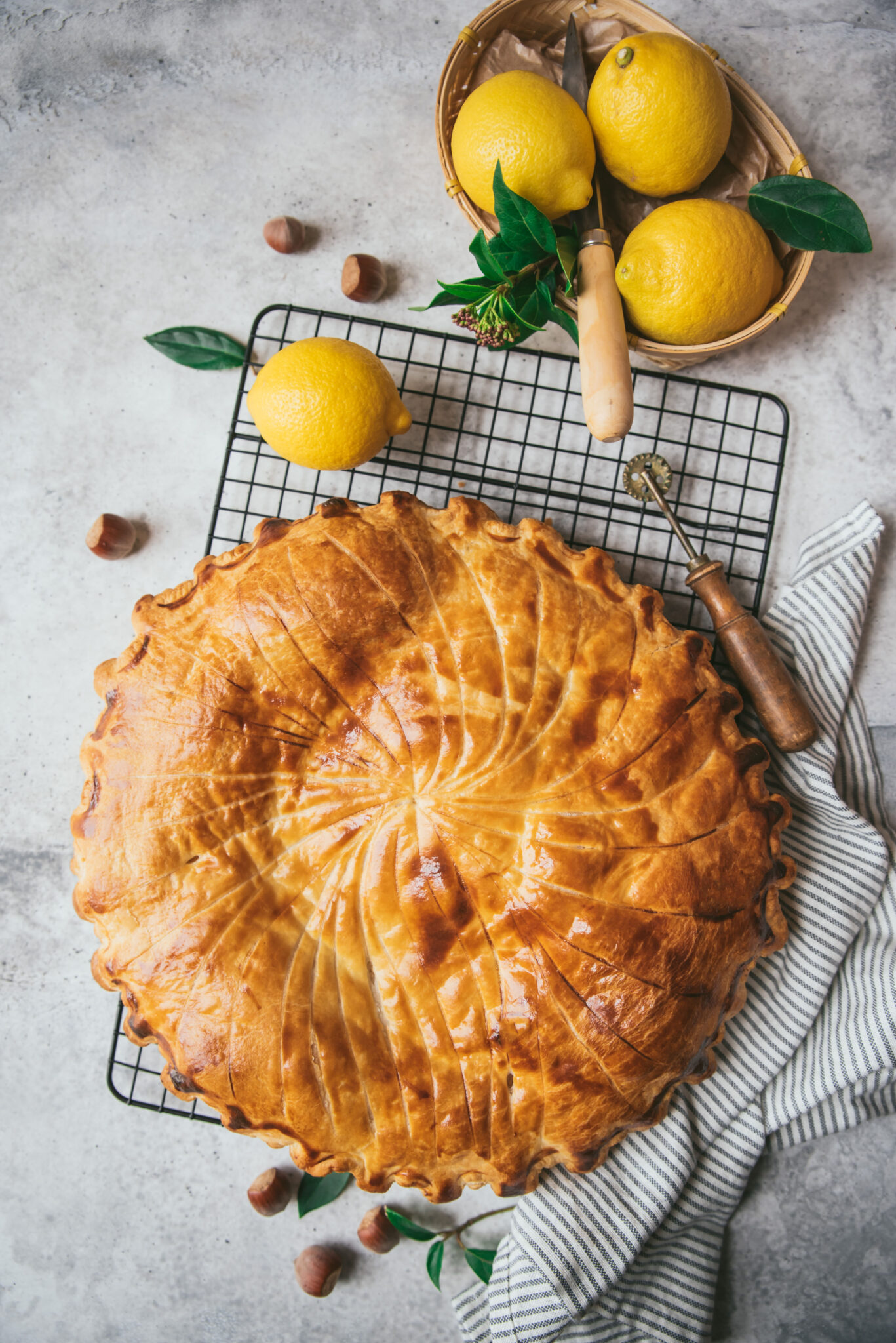 Galette des rois noisette et citron - Recette facile - Tangerine Zest