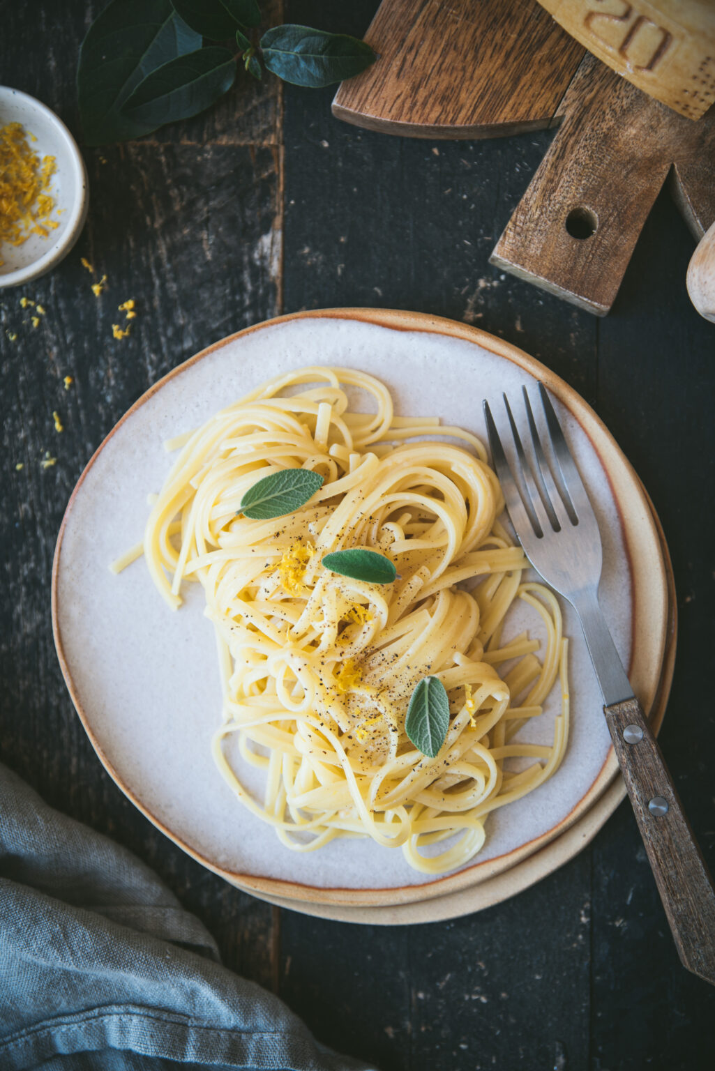 Pasta al limone {Pâtes citron et parmesan} - Recette très facile