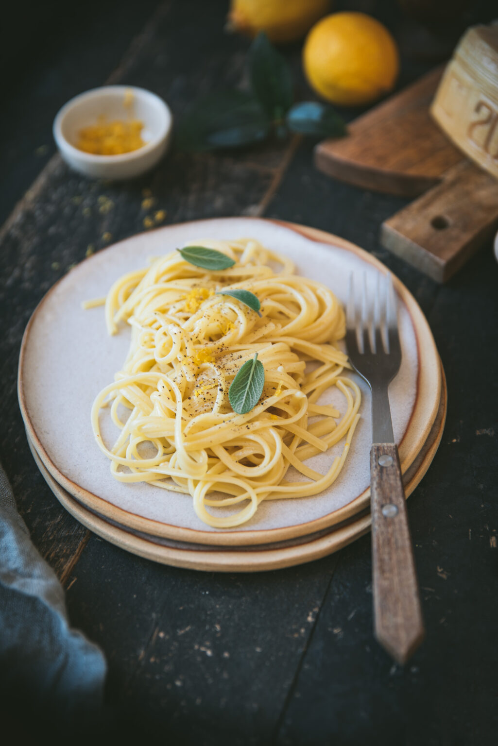 Pasta al limone {Pâtes citron et parmesan} - Recette très facile