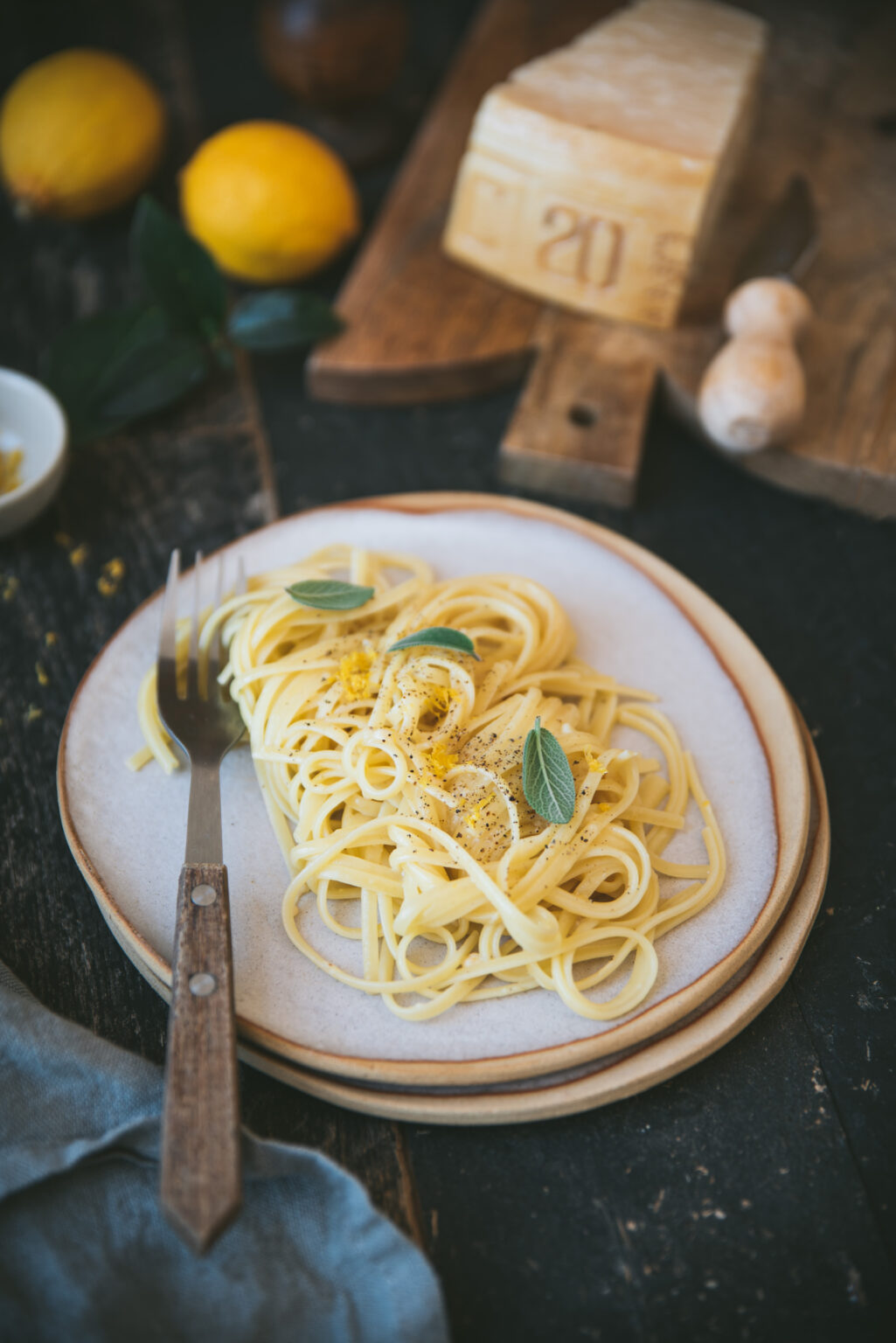 Pasta al limone {Pâtes citron et parmesan} - Recette très facile