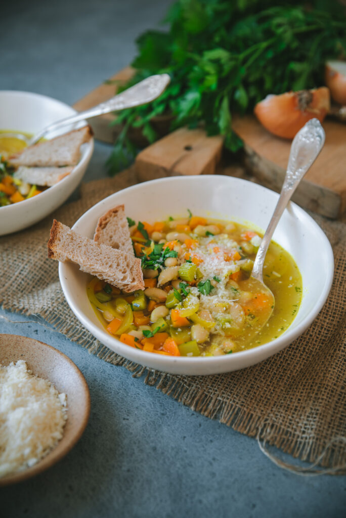 Soupe de haricots blancs et légumes - Recette - Tangerine Zest