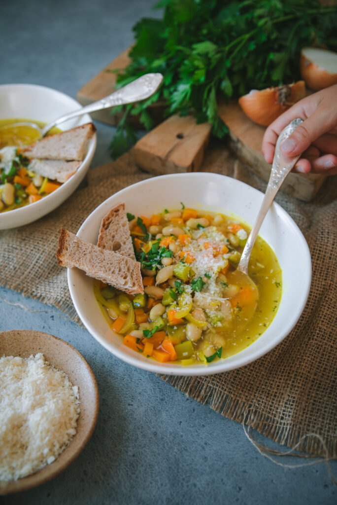 Soupe de haricots blancs et légumes - Recette - Tangerine Zest