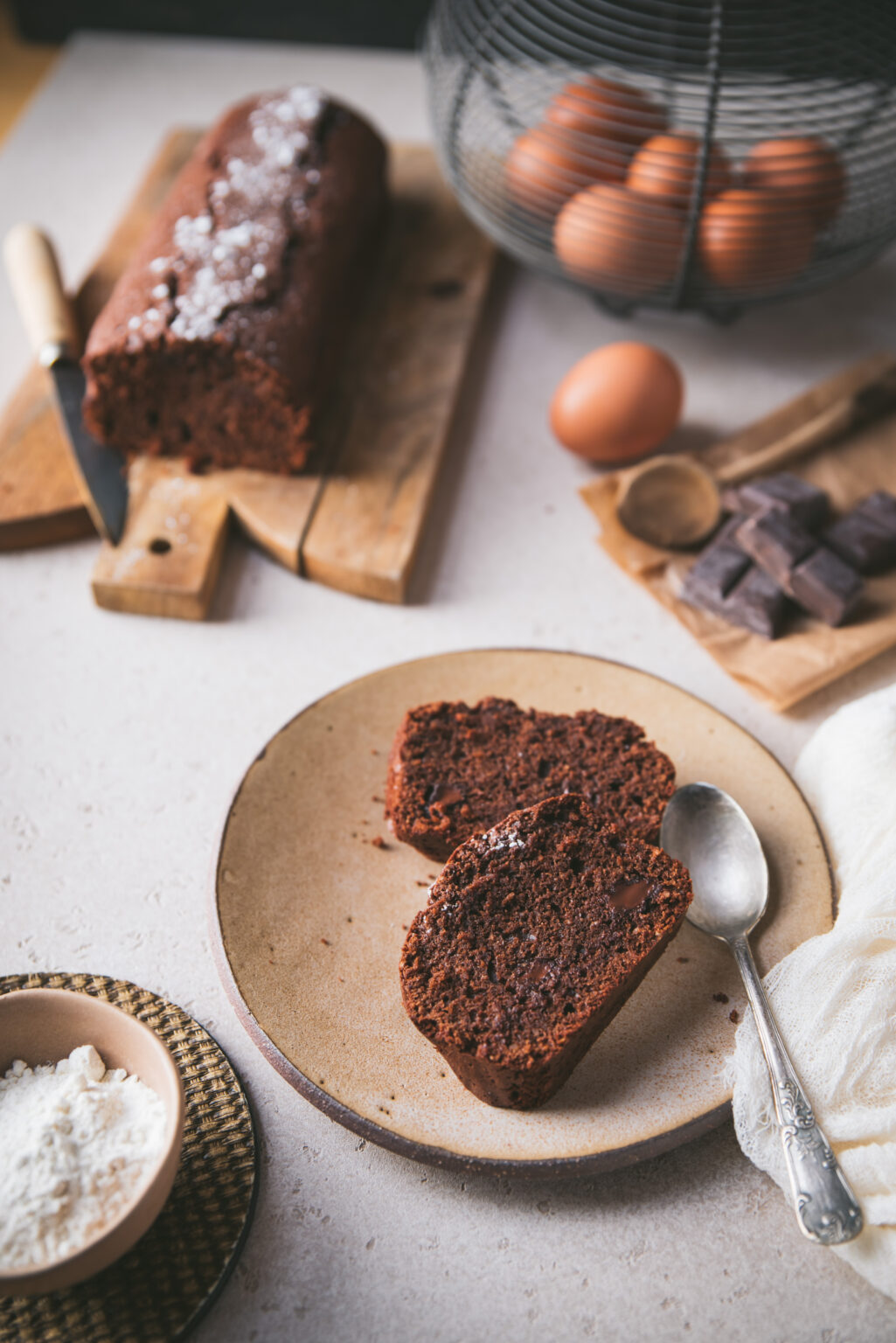 Cake moelleux au chocolat et poudre d'amande {recette facile}