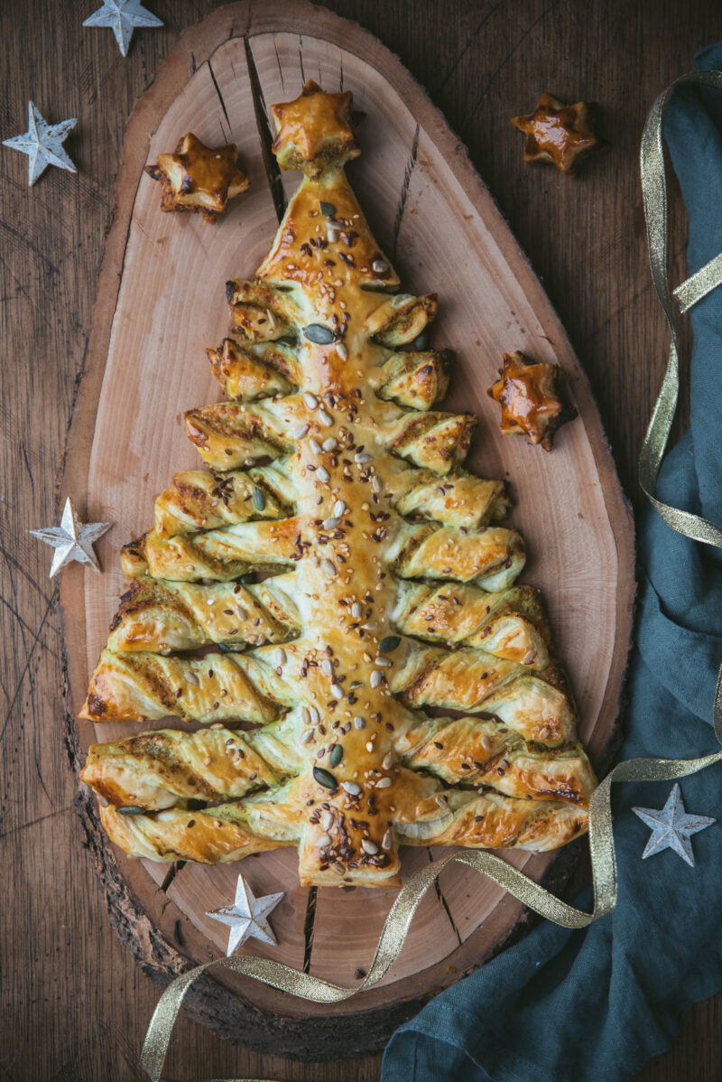 Puff Pastry Christmas Tree Appetizer - Recipe