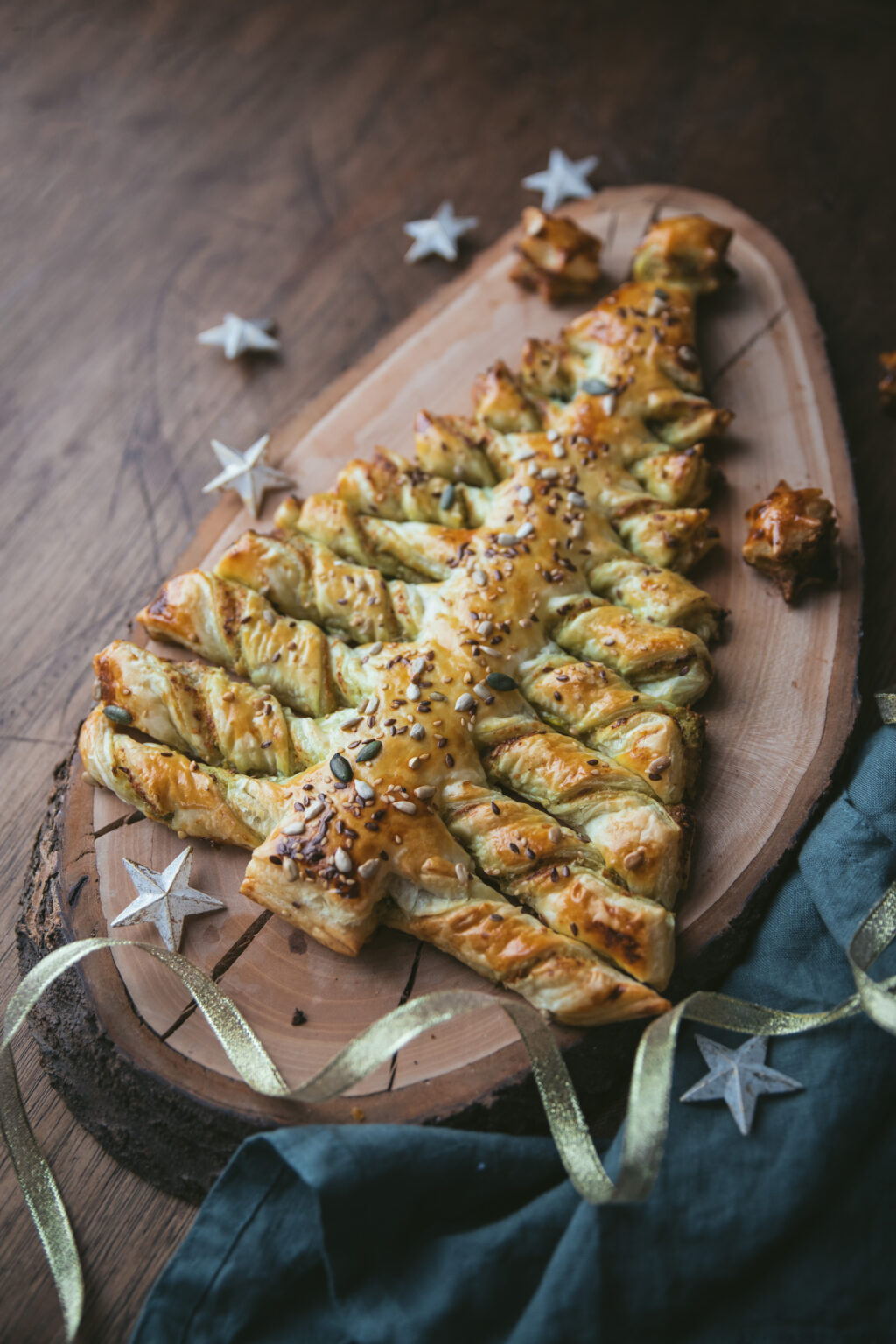 Puff Pastry Christmas Tree Appetizer - Recipe
