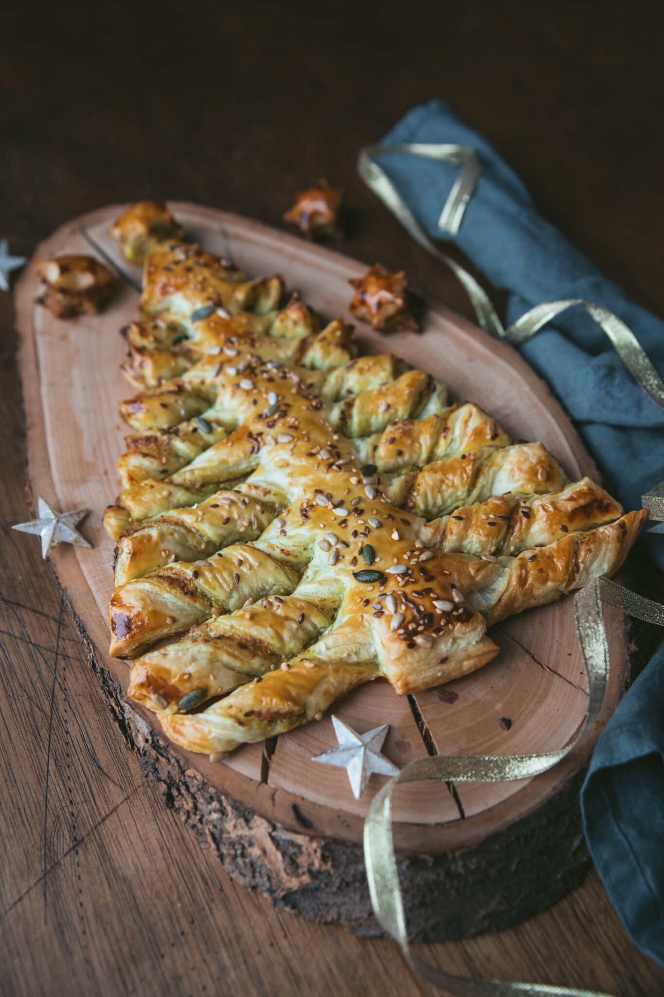 Puff Pastry Christmas Tree Appetizer - Recipe