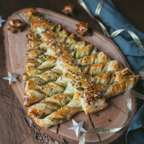 Basil Pesto Cheesy Puff Pastry Christmas Tree: The Ultimate Holiday ...