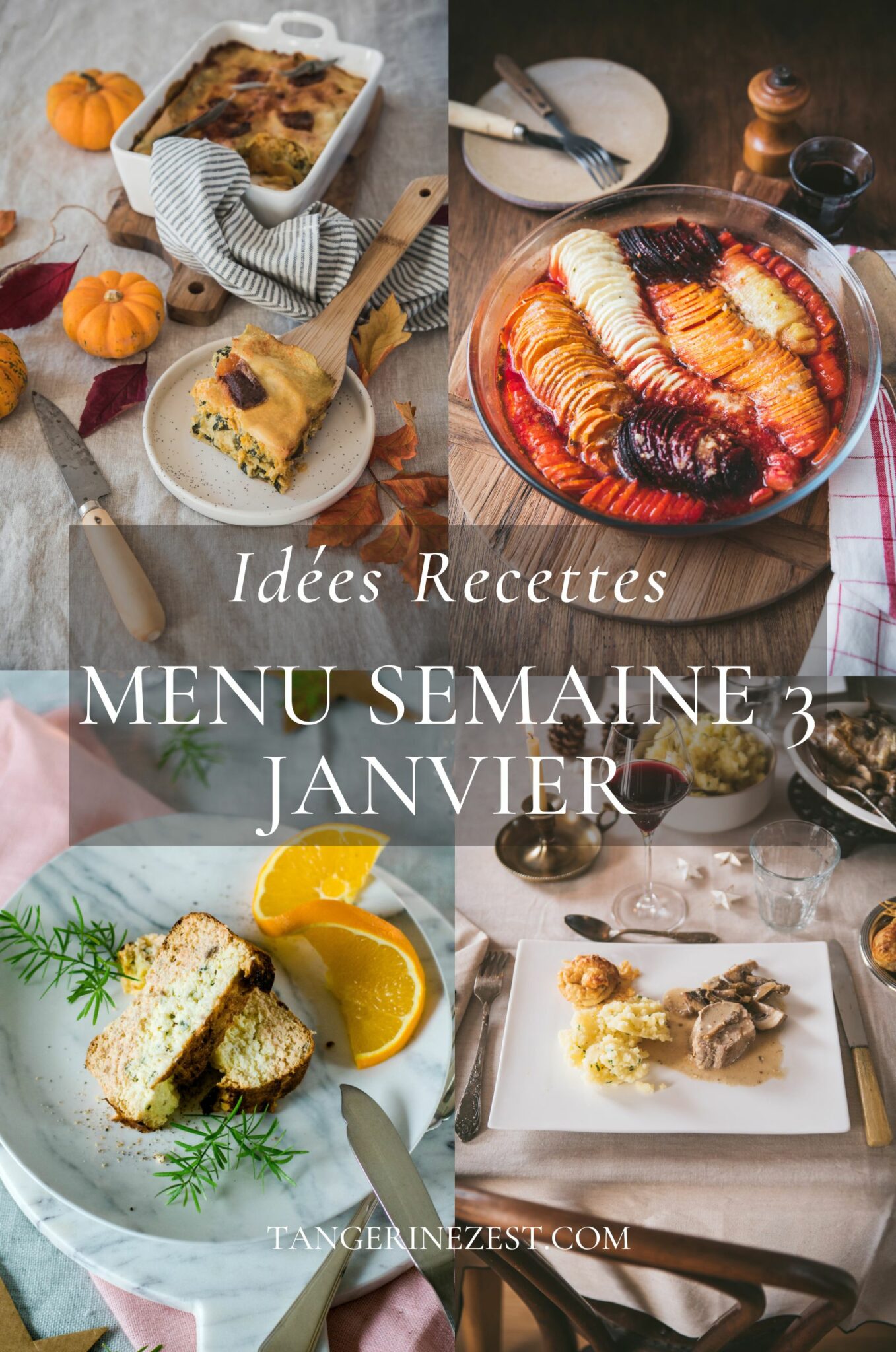 Menus de la semaine - Idées recettes pour des repas de saison