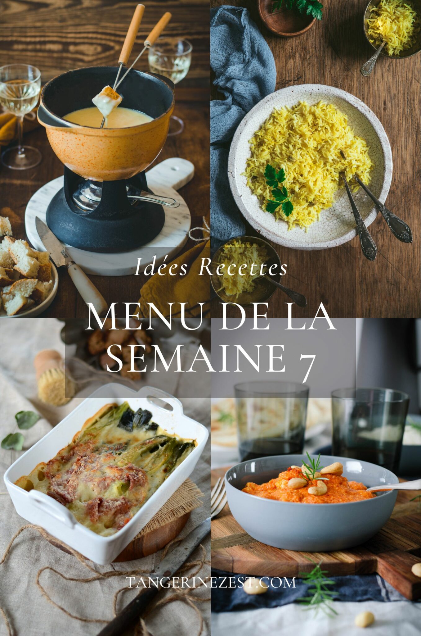 Menus de la semaine - Idées recettes pour des repas de saison