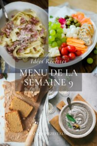 Menus de la semaine - Idées recettes pour des repas de saison