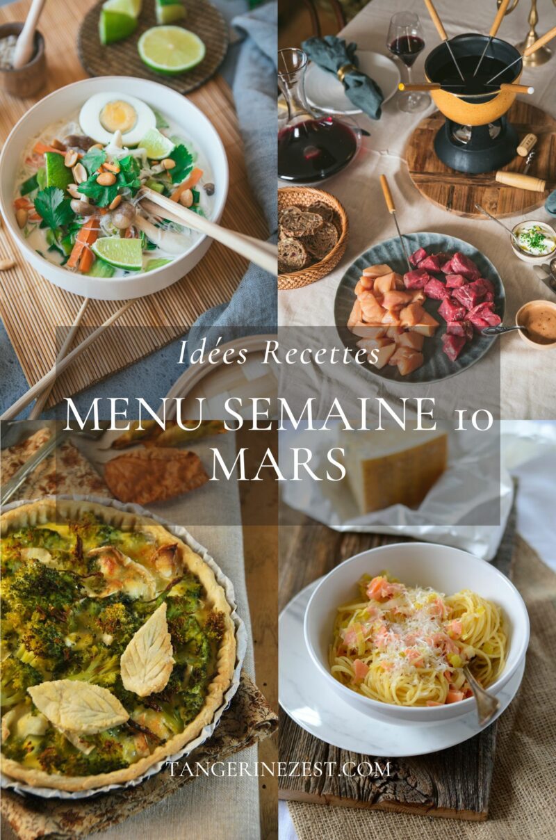 Menus de la semaine - Idées recettes pour des repas de saison