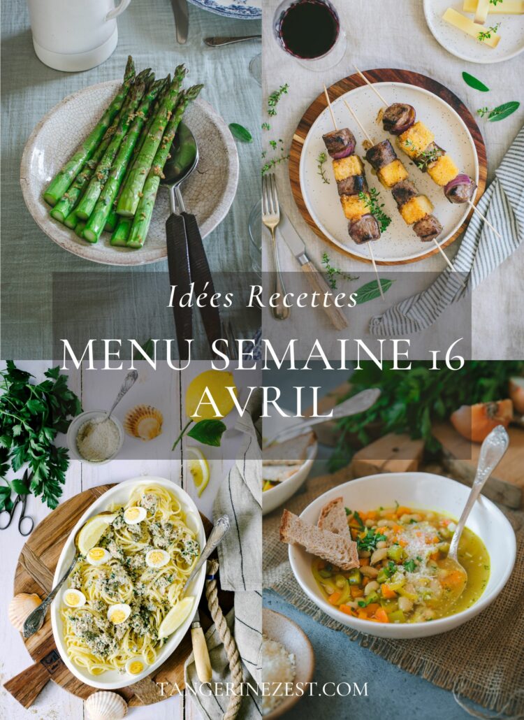 Idées recettes - Menu de la semaine 6 {5 au 11 Février}