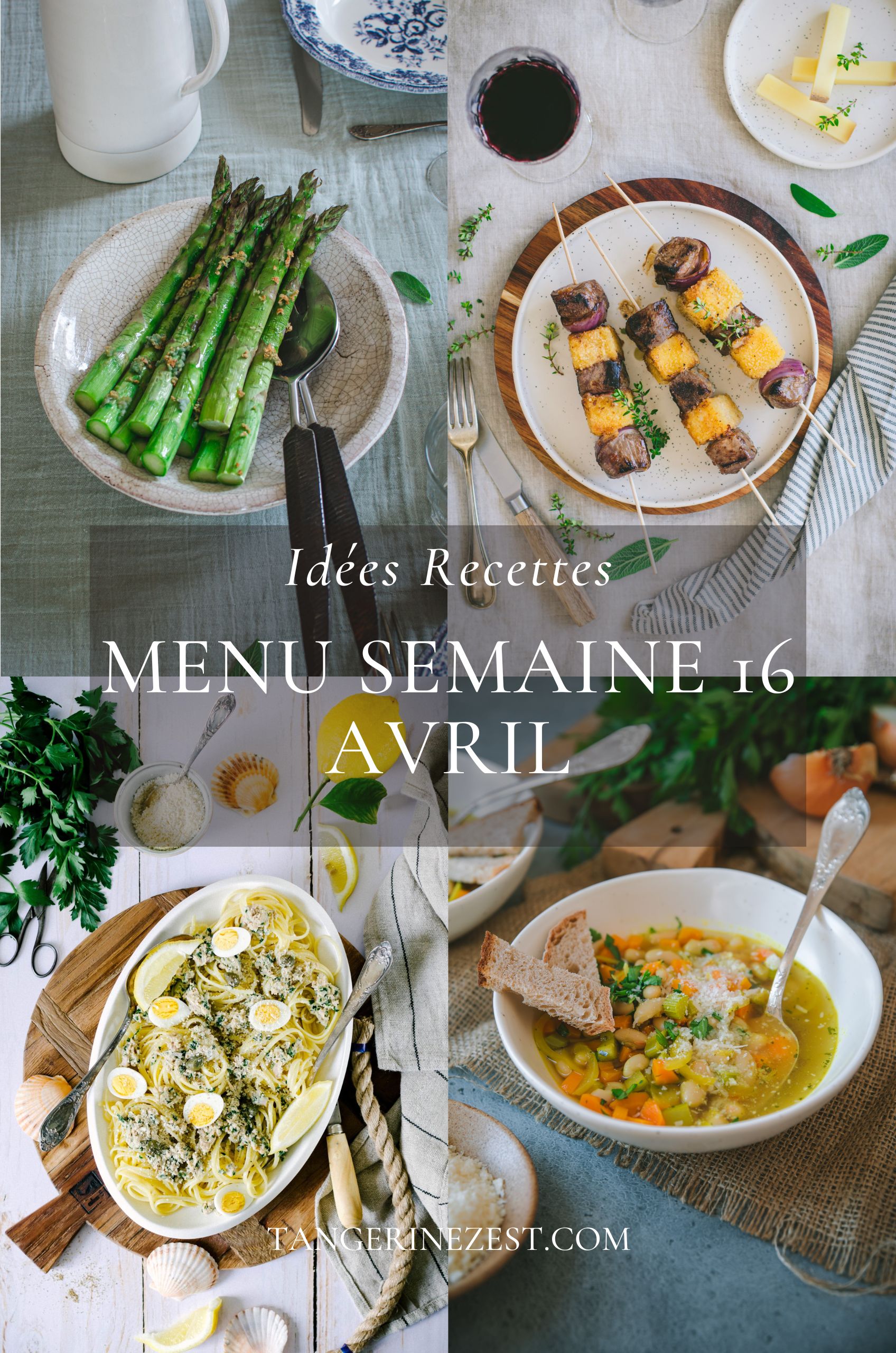 Idées recettes – Menu de la semaine 16 {15 au 21 Avril}