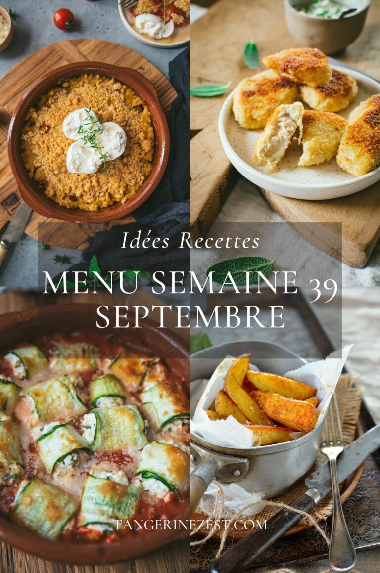 Idées recettes – Menu de la semaine 39 {23 au 29 Septembre}