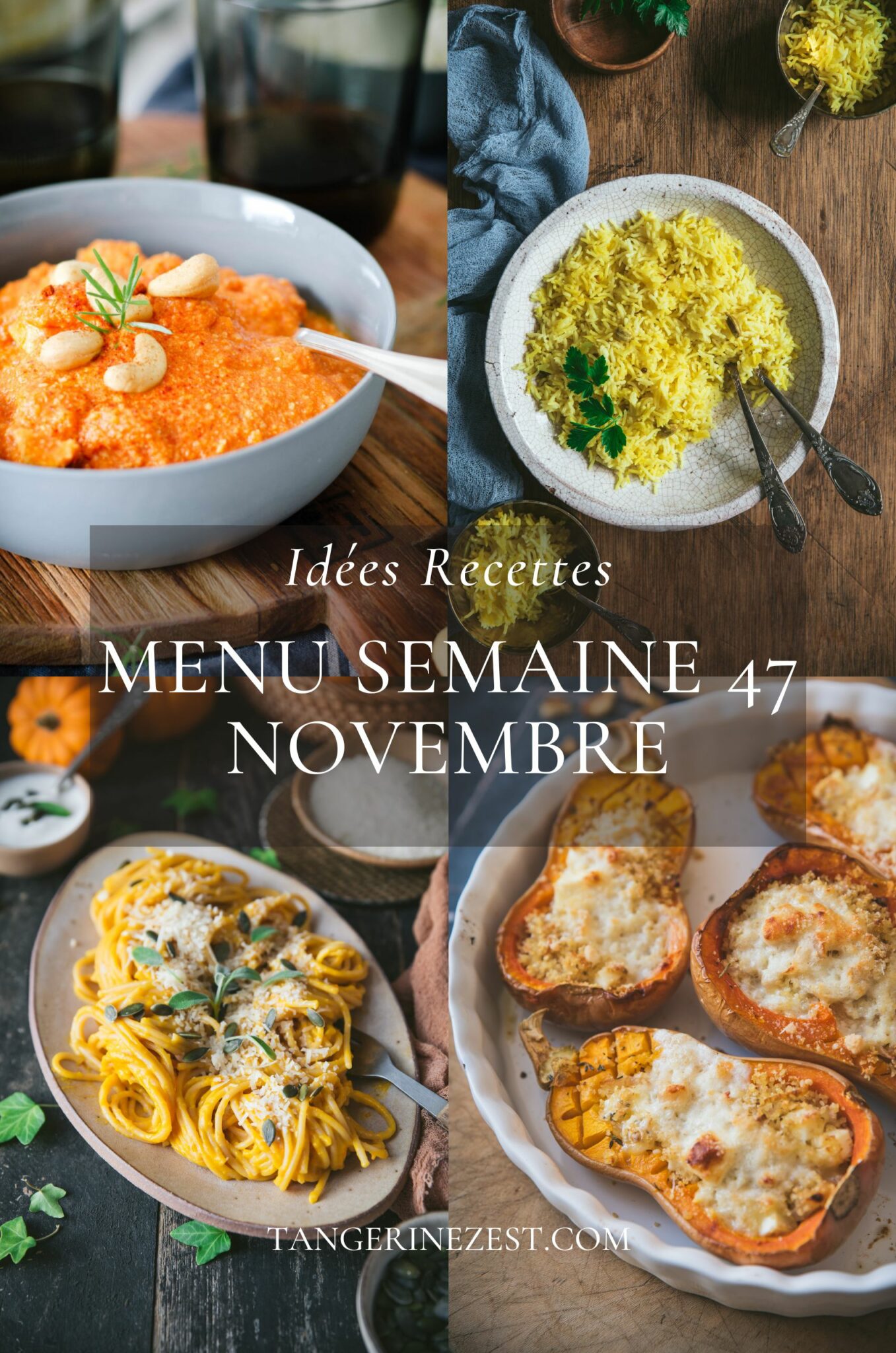 Idées recettes – Menu de la semaine 47 {18 au 24 Novembre}