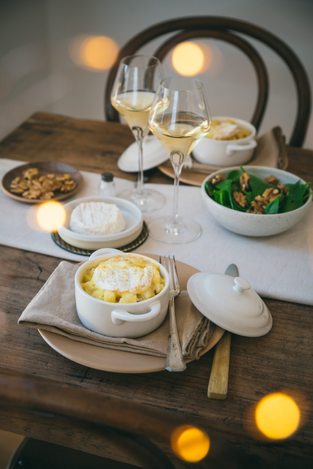 Cassolette de pomme de terre gratinée au fromage saint-marcellin