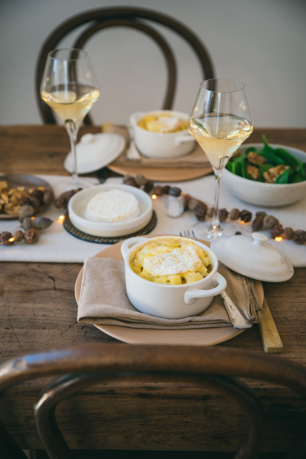 Cassolette de pomme de terre gratinée au fromage saint-marcellin