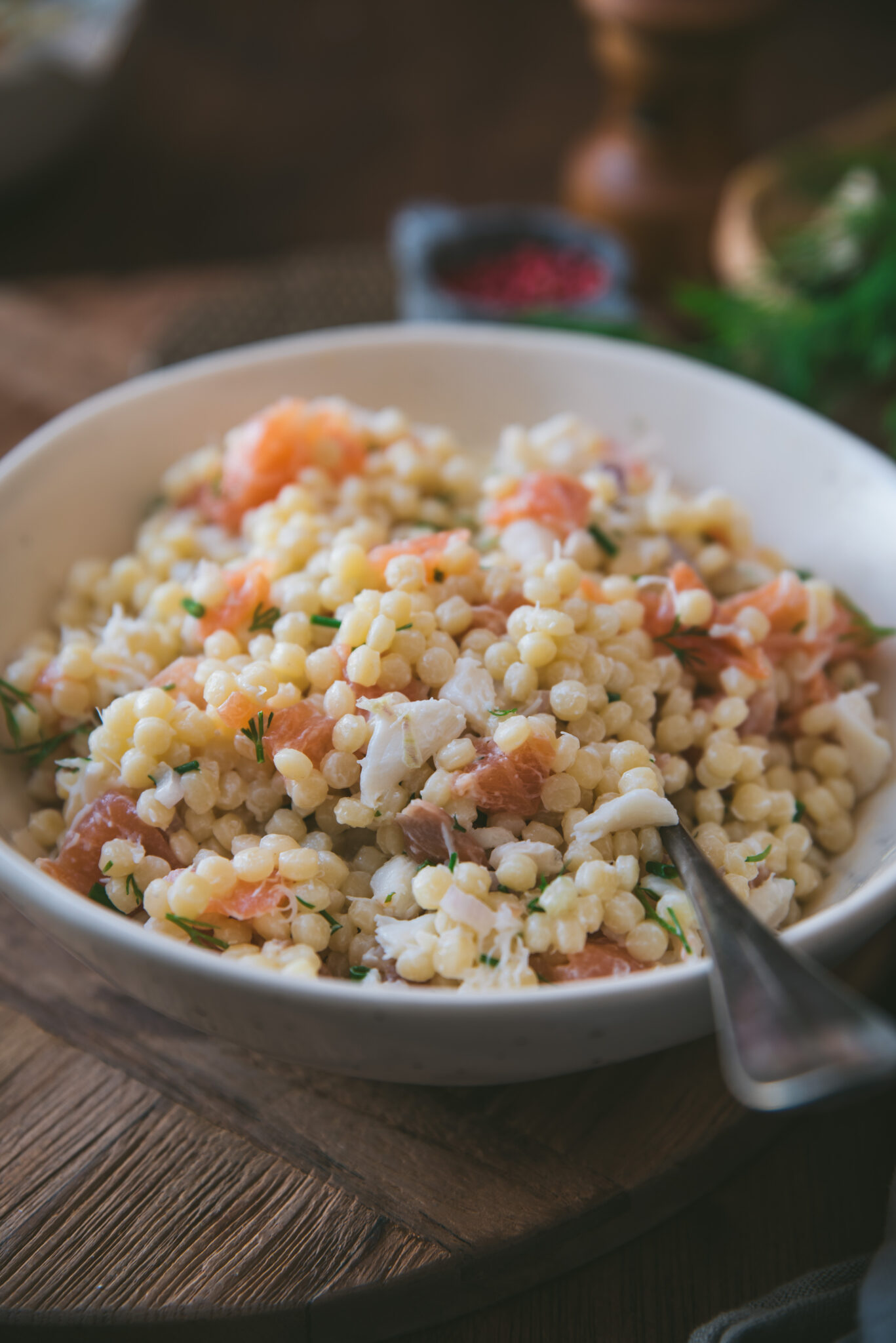 Salade de pâtes Perles au Saumon - Recette facile